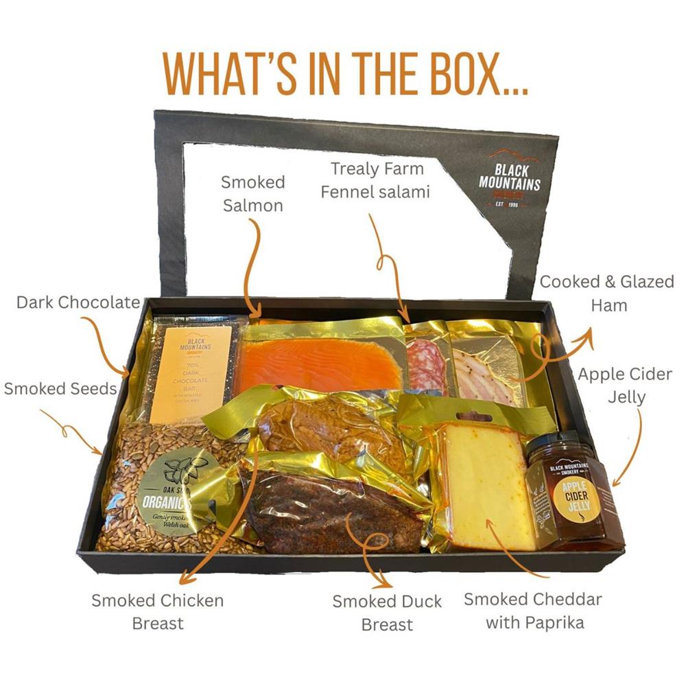 Food Lovers Gift Box Hamper, Smoked Food Gift, Next Day Delivery